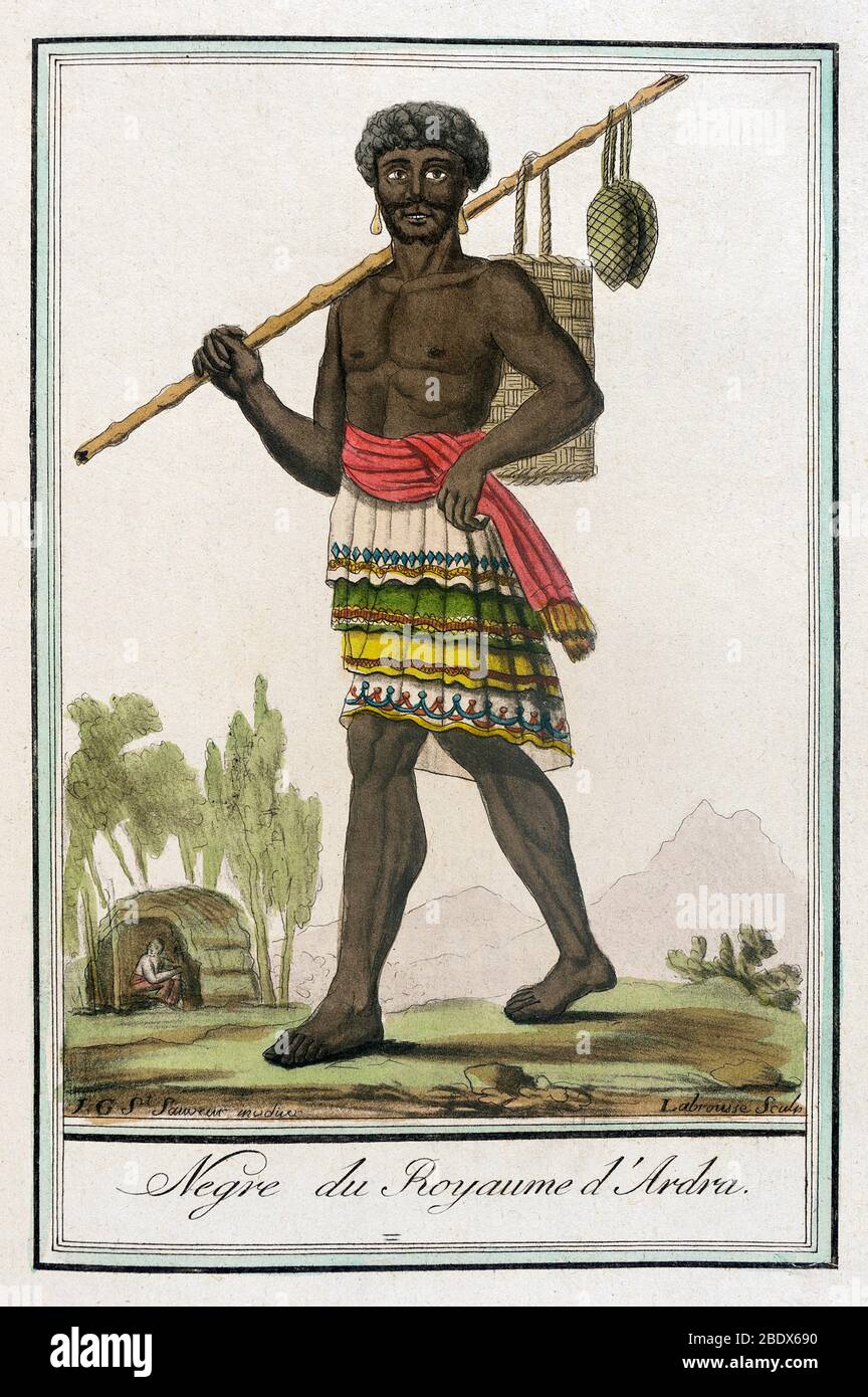 West Africa, Kingdom of Ardra Man, 1797 Stock Photo - Alamy