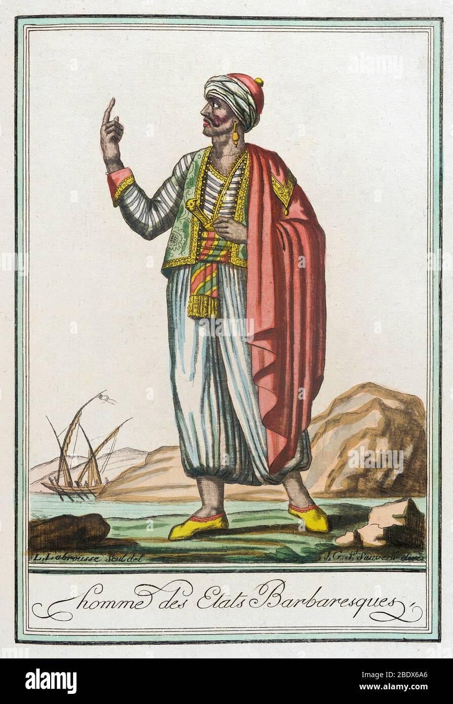 North Africa, Berber Man, 1797 Stock Photo - Alamy