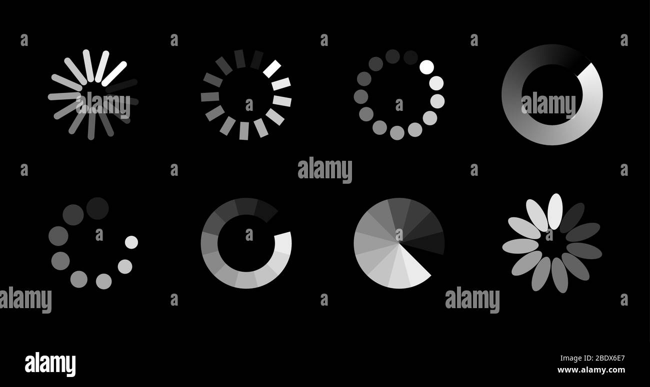 Progress Bar Loading Icon Load Upload Download Round Process Circle Website Buffer Loader Or