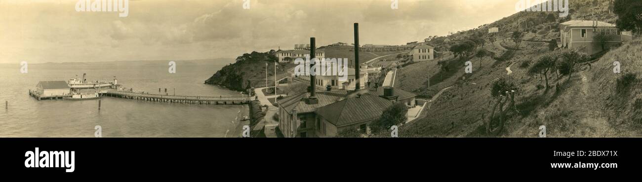 Panorama of Angel Island Immigration Station, 1915 Stock Photo - Alamy