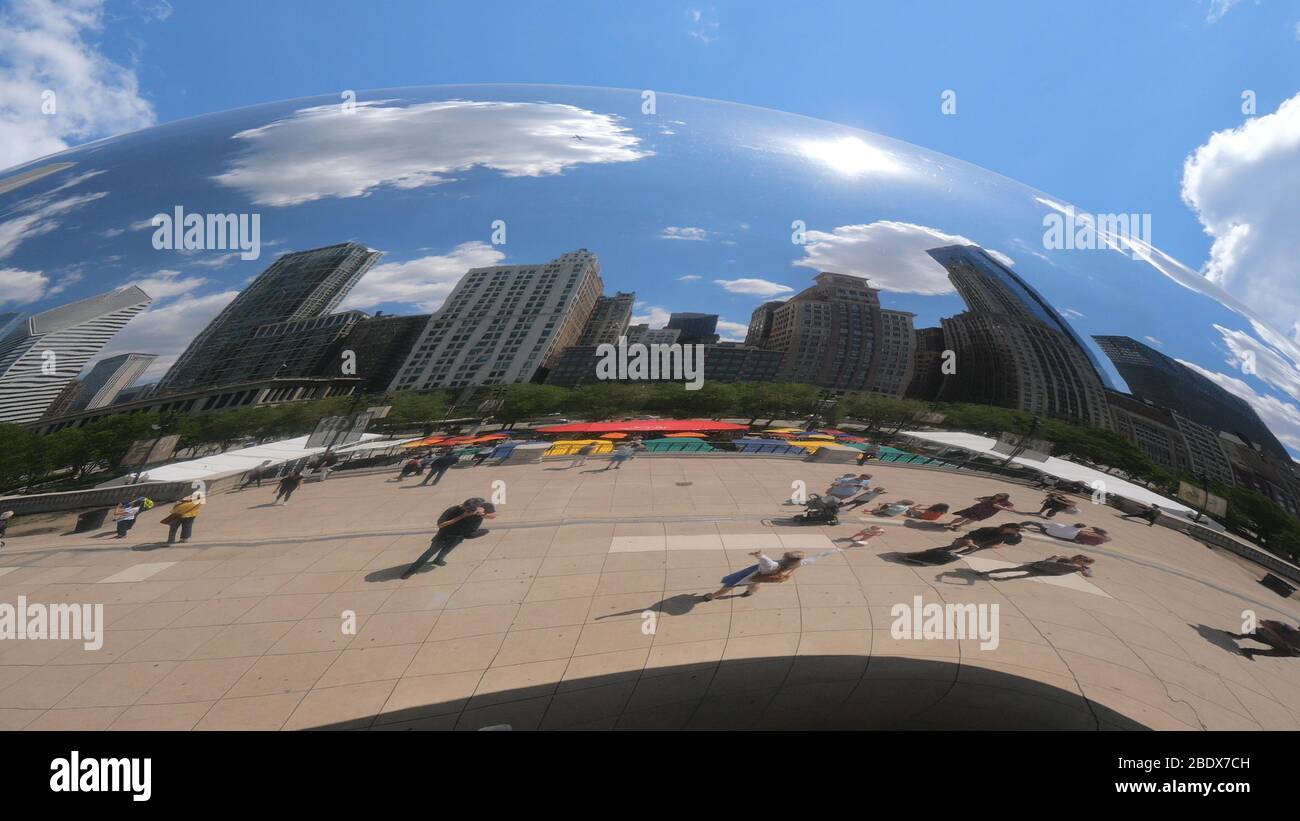 Millennium Park in Chicago with famous Cloud Gate - CHICAGO, UNITED ...