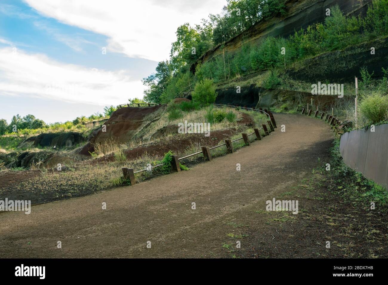 The picturesque crater of the Croscat Volcano (Garrotxa Natural Park ...