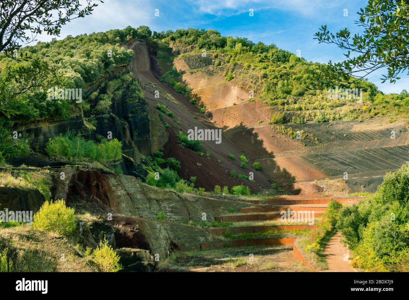 The cone of the Croscat Volcano, Catalonia, Spain (Garrotxa Province ...