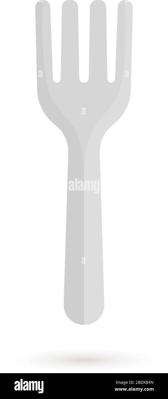 Fork utensil kitchen shadow Stock Vector Images - Alamy