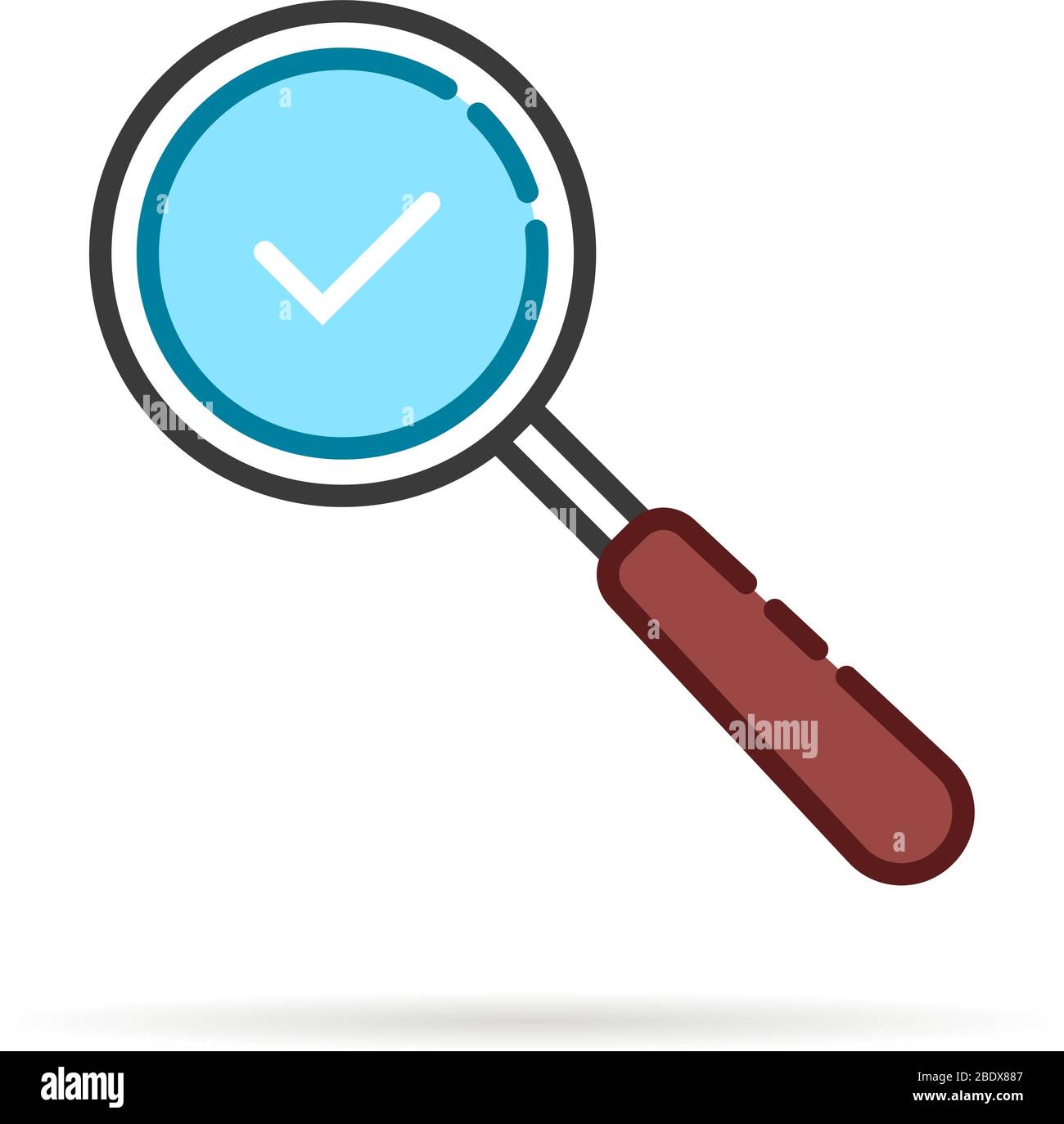 linear cartoon magnifying glass like review Stock Vector Image & Art ...