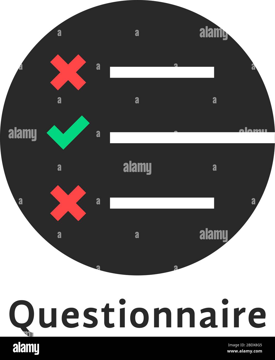 round simple questionnaire logo Stock Vector Image & Art - Alamy