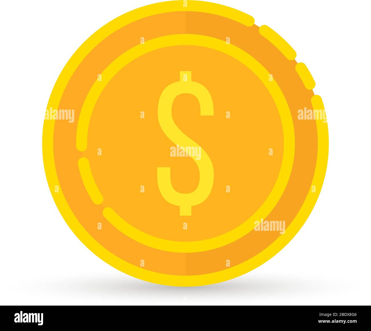 Golden bitcoin on dollar Stock Vector Images - Alamy