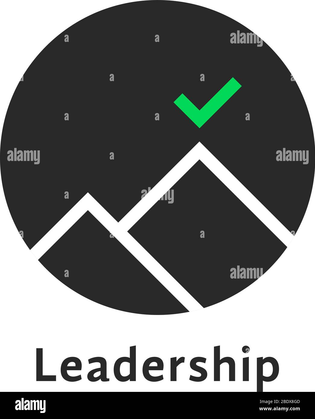 round simple leadership logo isolated on white Stock Vector Image & Art ...