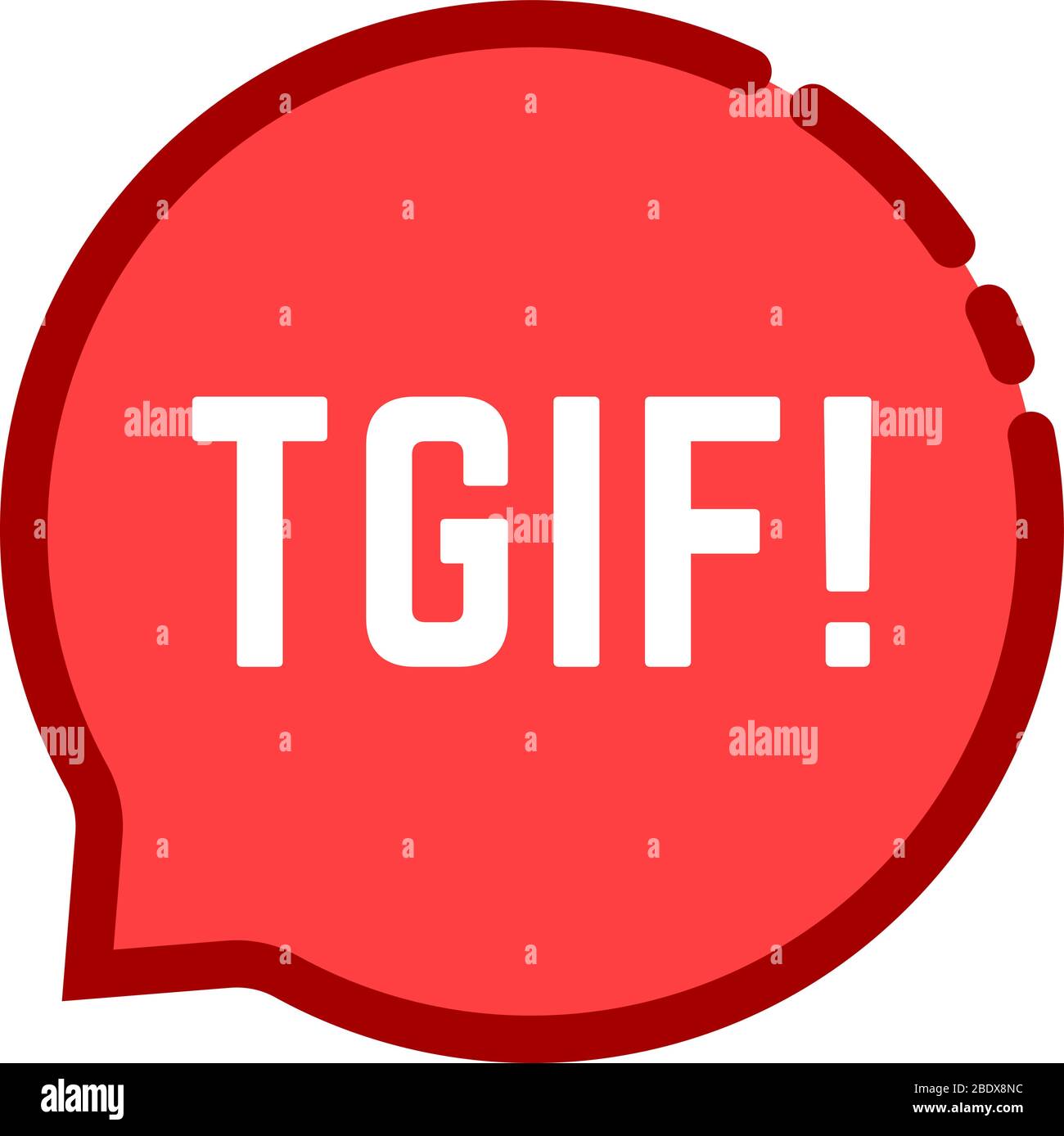 linear tgif speech bubble logo on white Stock Vector Image & Art - Alamy