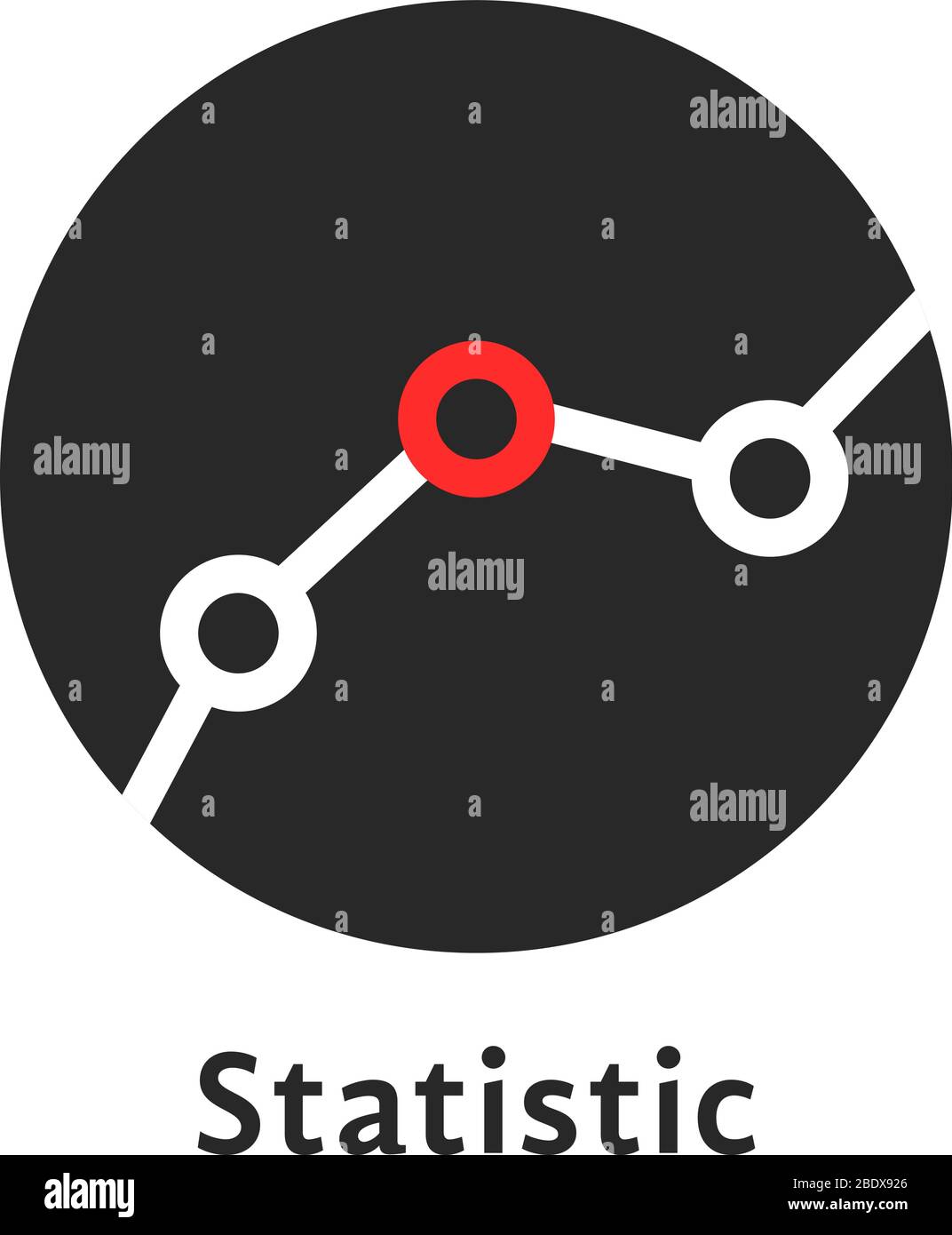 round simple statistic logo on white Stock Vector Image & Art - Alamy