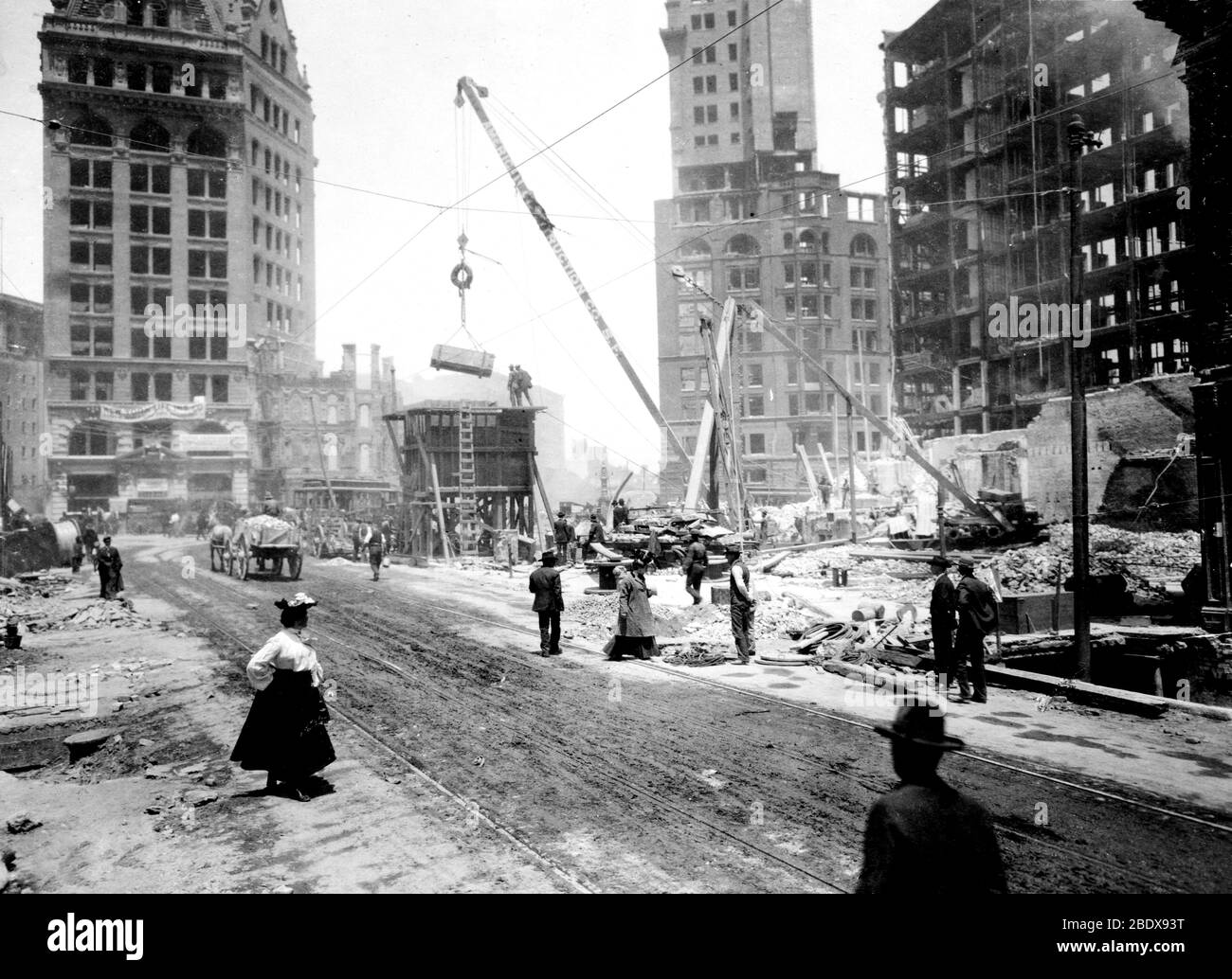Damage san francisco street Black and White Stock Photos & Images - Alamy
