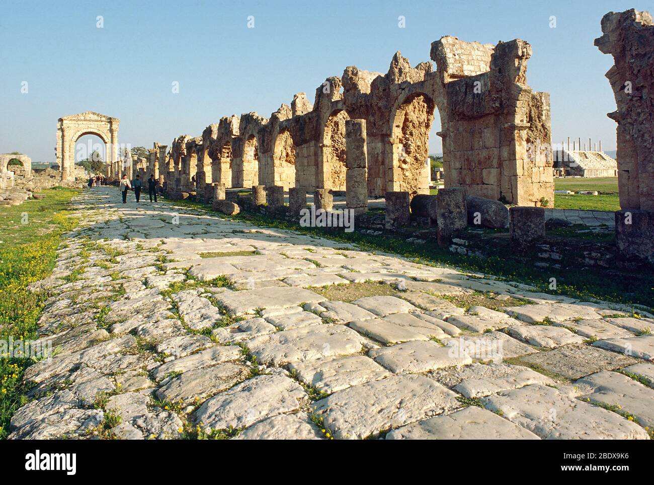 Roman road at Tyre-Sour, Lebanon Stock Photo - Alamy