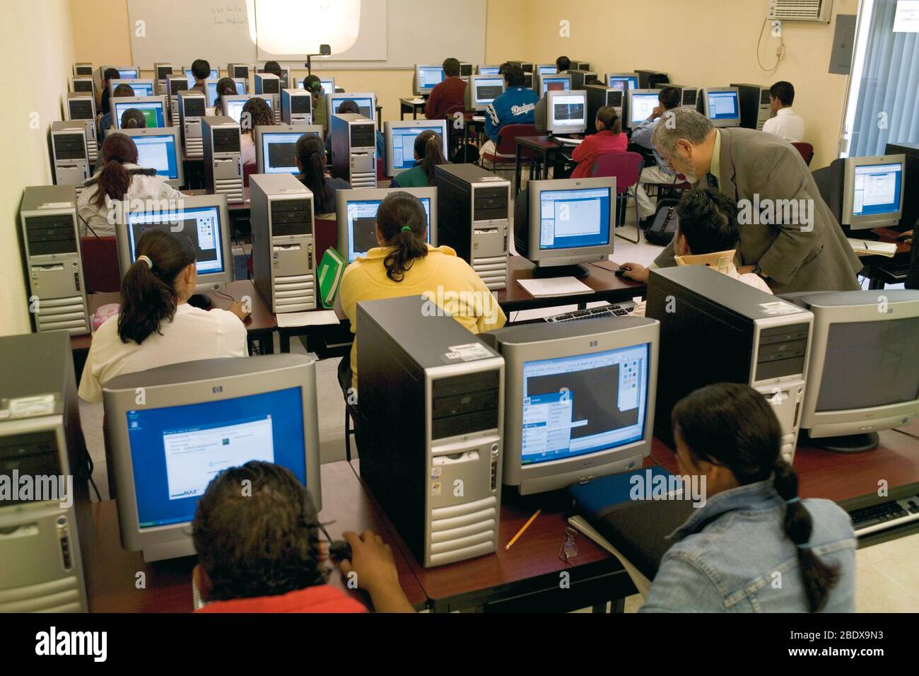 Computer Class, Mexico Stock Photo - Alamy