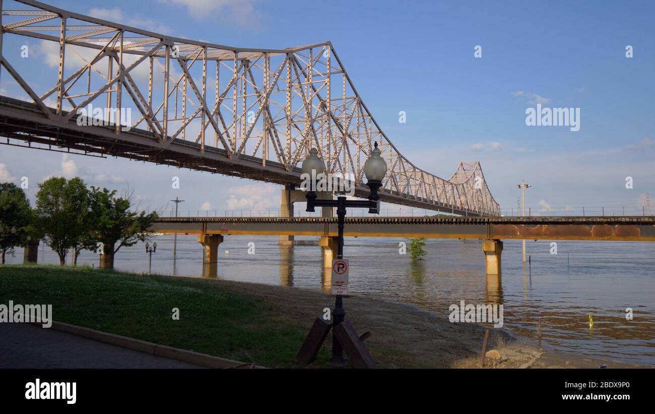Martin Luther King Bridge over Mississippi River in St. Louis - ST ...