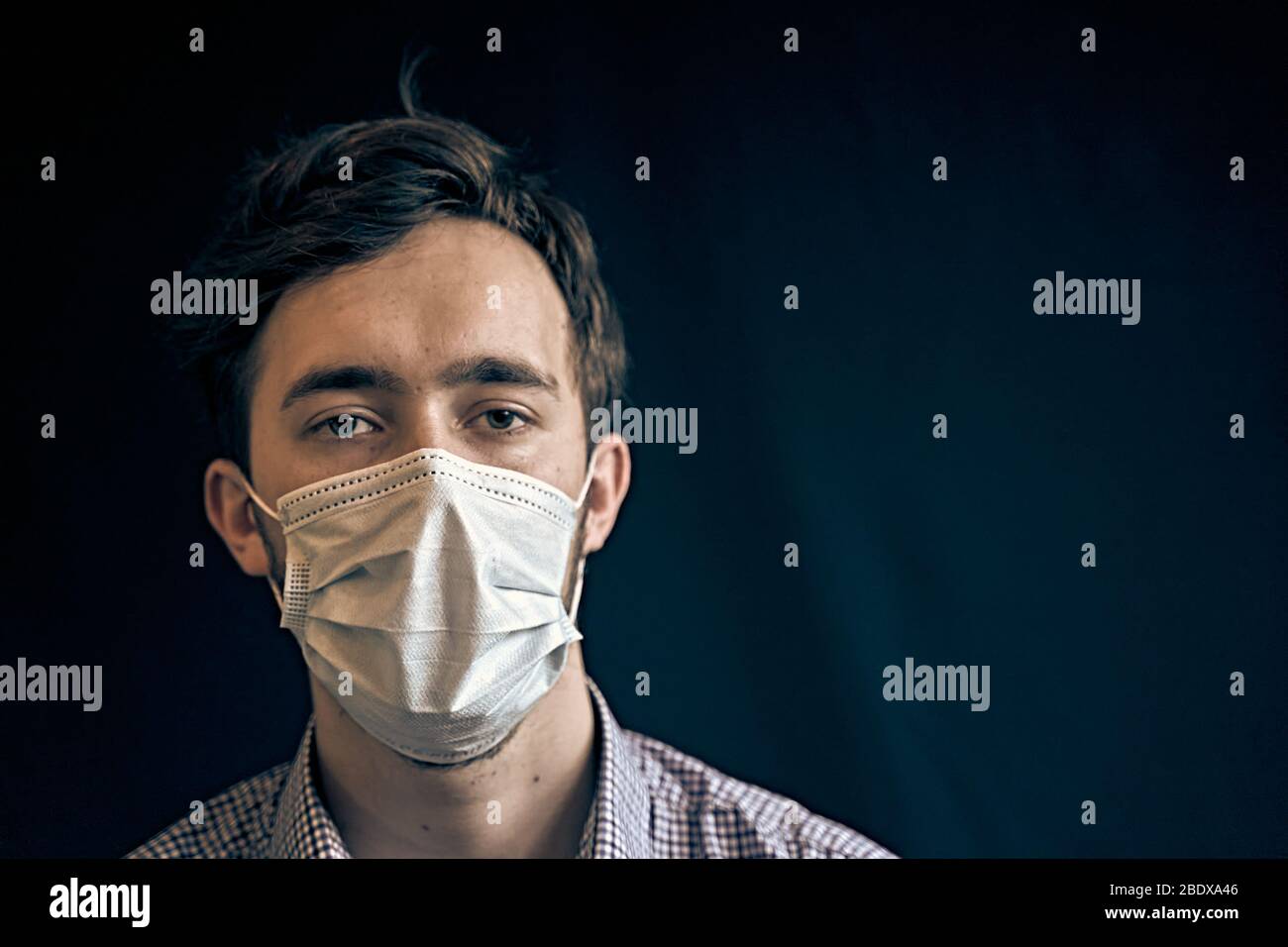 Man in mask. Outbreak doctor wearing face mask versus man washing hands ...
