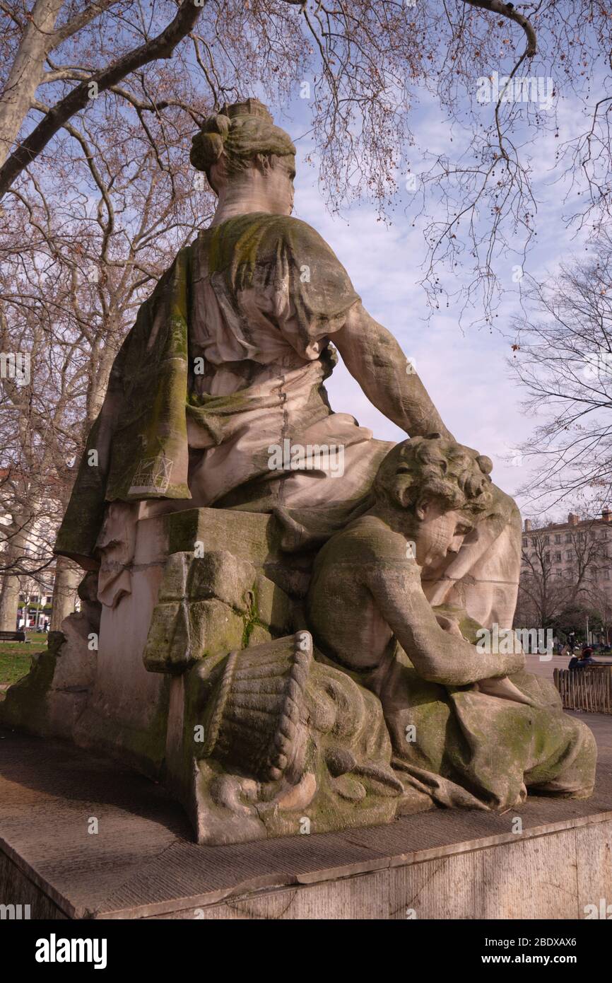 Statue of La Ville de Lyon Stock Photo - Alamy