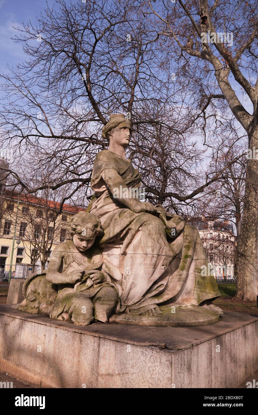 Statue of La Ville de Lyon Stock Photo - Alamy