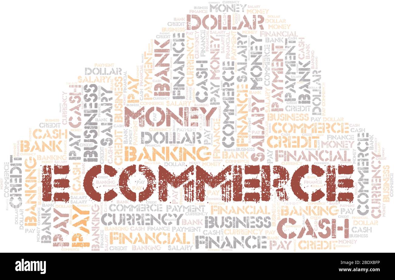 E Commerce typography word cloud. Wordcloud collage made with the text ...