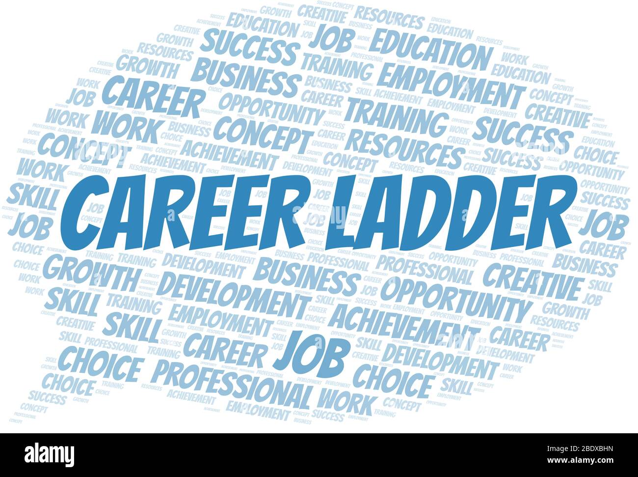 Career Ladder typography vector word cloud. Wordcloud collage made with ...