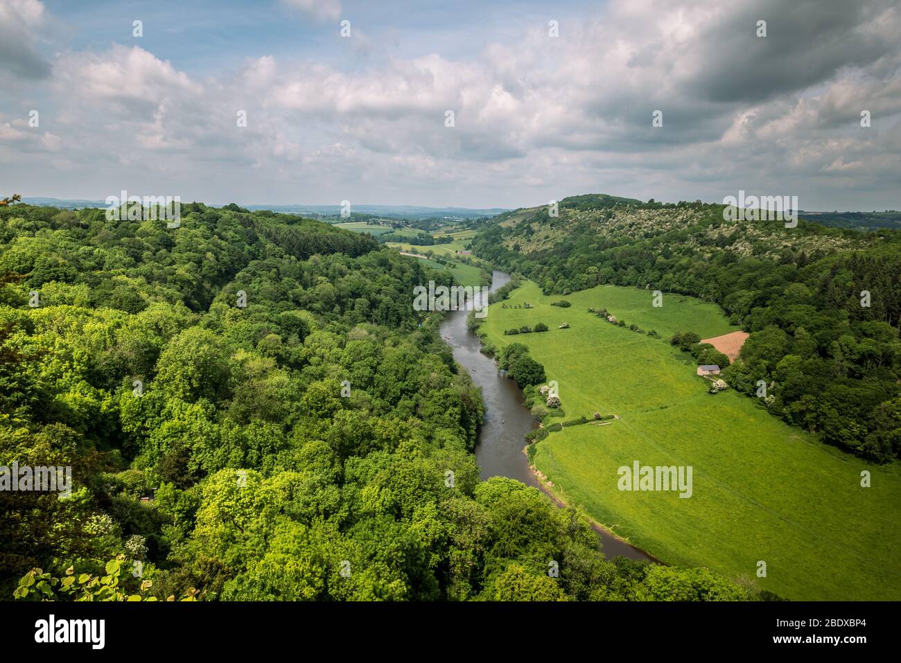 View of the river wye as the wye valley meanders past symonds yat rock ...