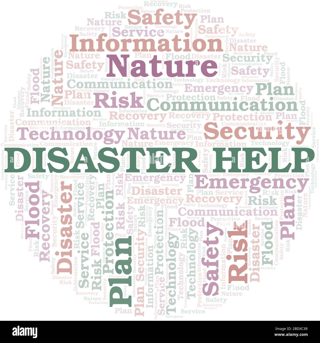 Disaster Help typography vector word cloud. Wordcloud collage made with ...