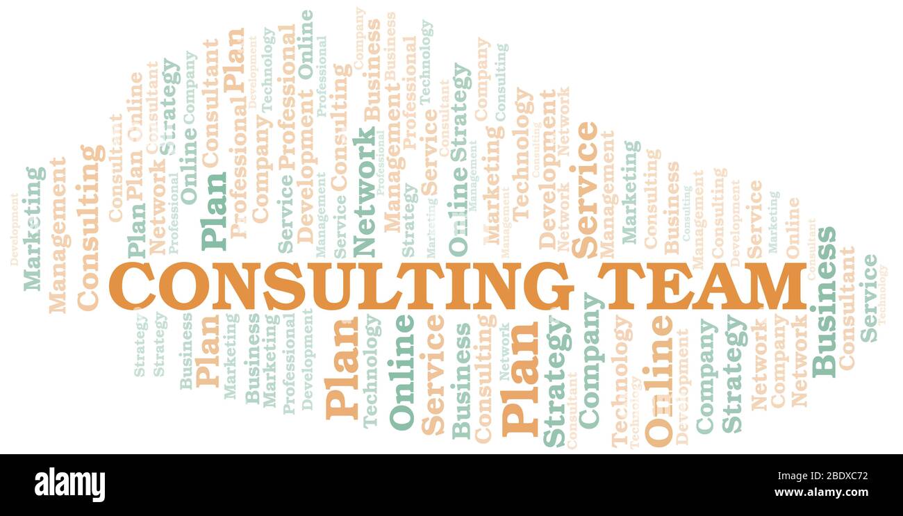 Consulting word cloud illustration tag Stock Vector Images - Alamy