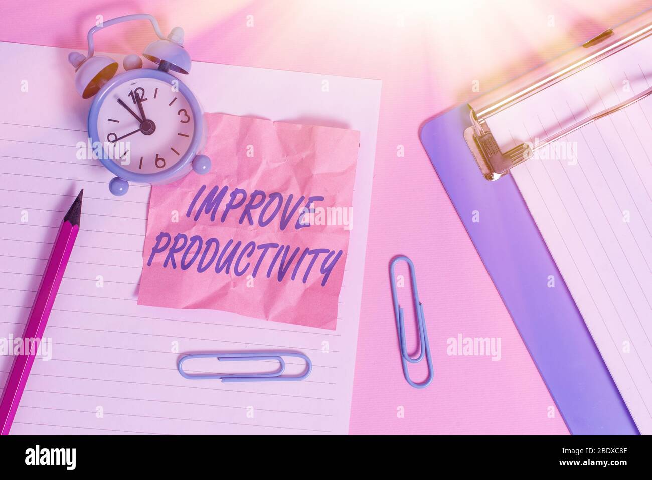 Text sign showing Improve Productivity. Business photo text to increase ...