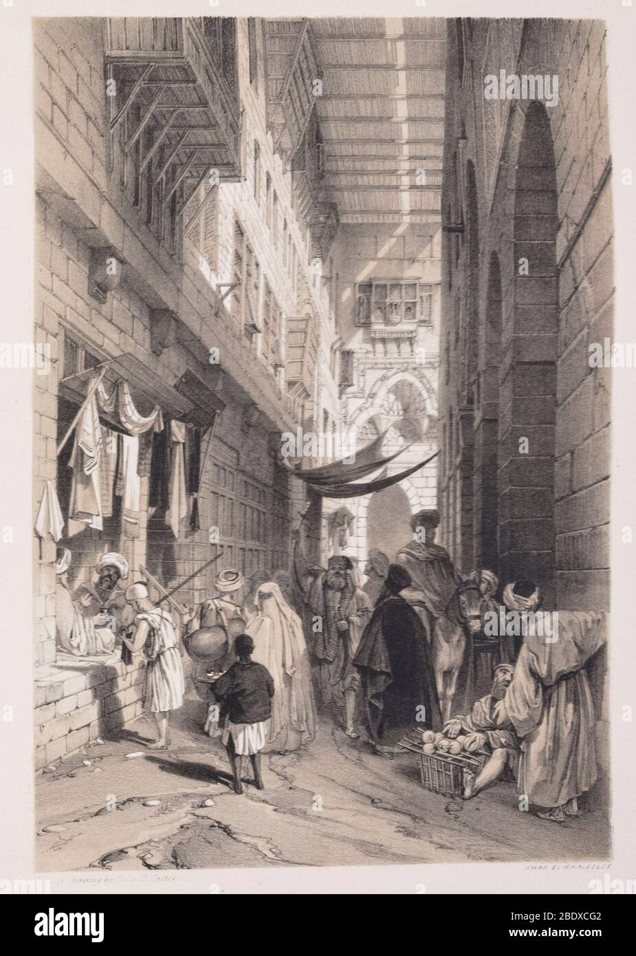 Khan el-Khaleelee, Robert Hay, Illustrations of Cairo, London, 1840 ...