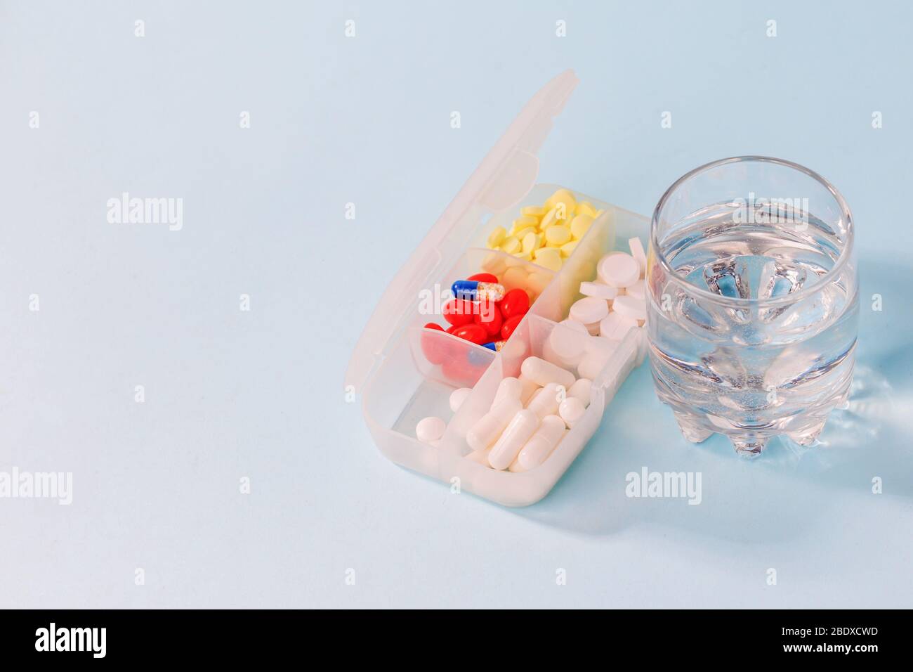 Vaccines Covid-19 Antivirus Corona virus. Glass of water and set of ...