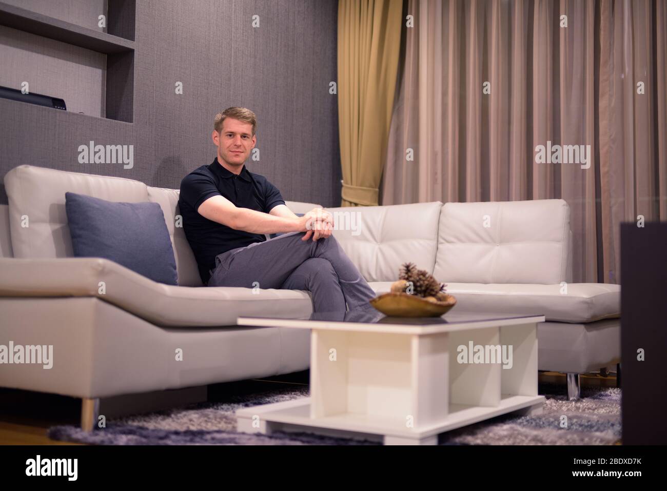 Young handsome scandinavian man home hi-res stock photography and ...