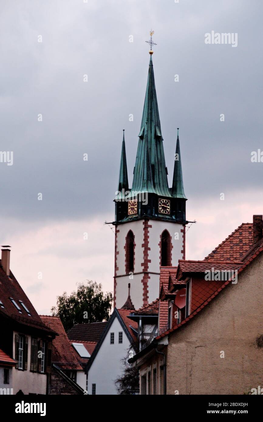 St. Peter & Paul Church Tower, Durlach, Karlsruhe, Germany Stock Photo ...