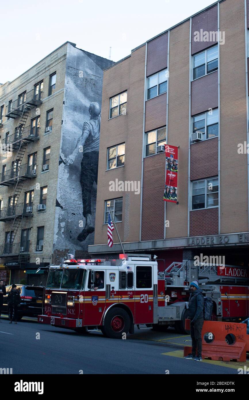 New York City, NY - March 08, 2017: Unidentified man standing on a ...
