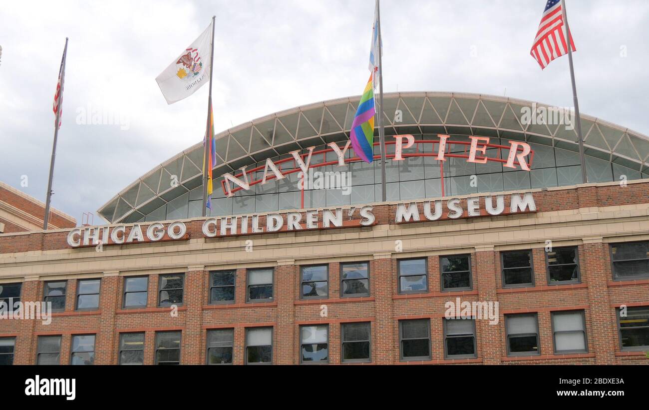 Navy Pier in Chicago - a popular landmark in the city - CHICAGO, UNITED ...