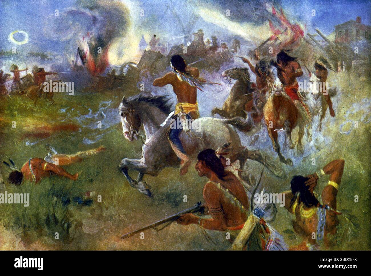 Dakota War of 1862, Siege of New Ulm Stock Photo - Alamy