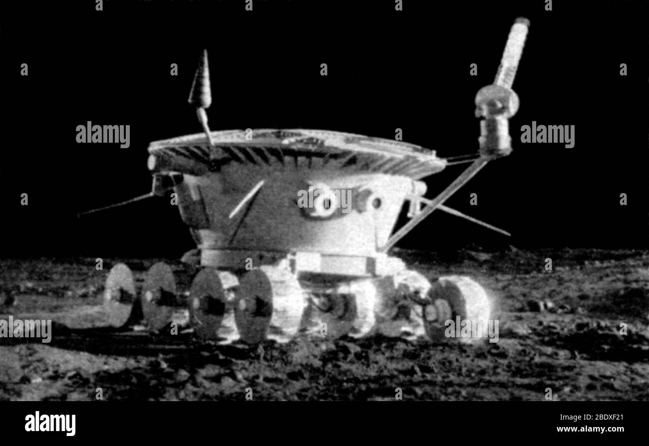 Soviet robotic lunar rover lunokhod 1 Black and White Stock Photos ...