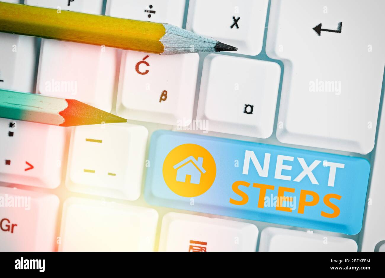 Handwriting text writing Next Steps. Conceptual photo something you do ...