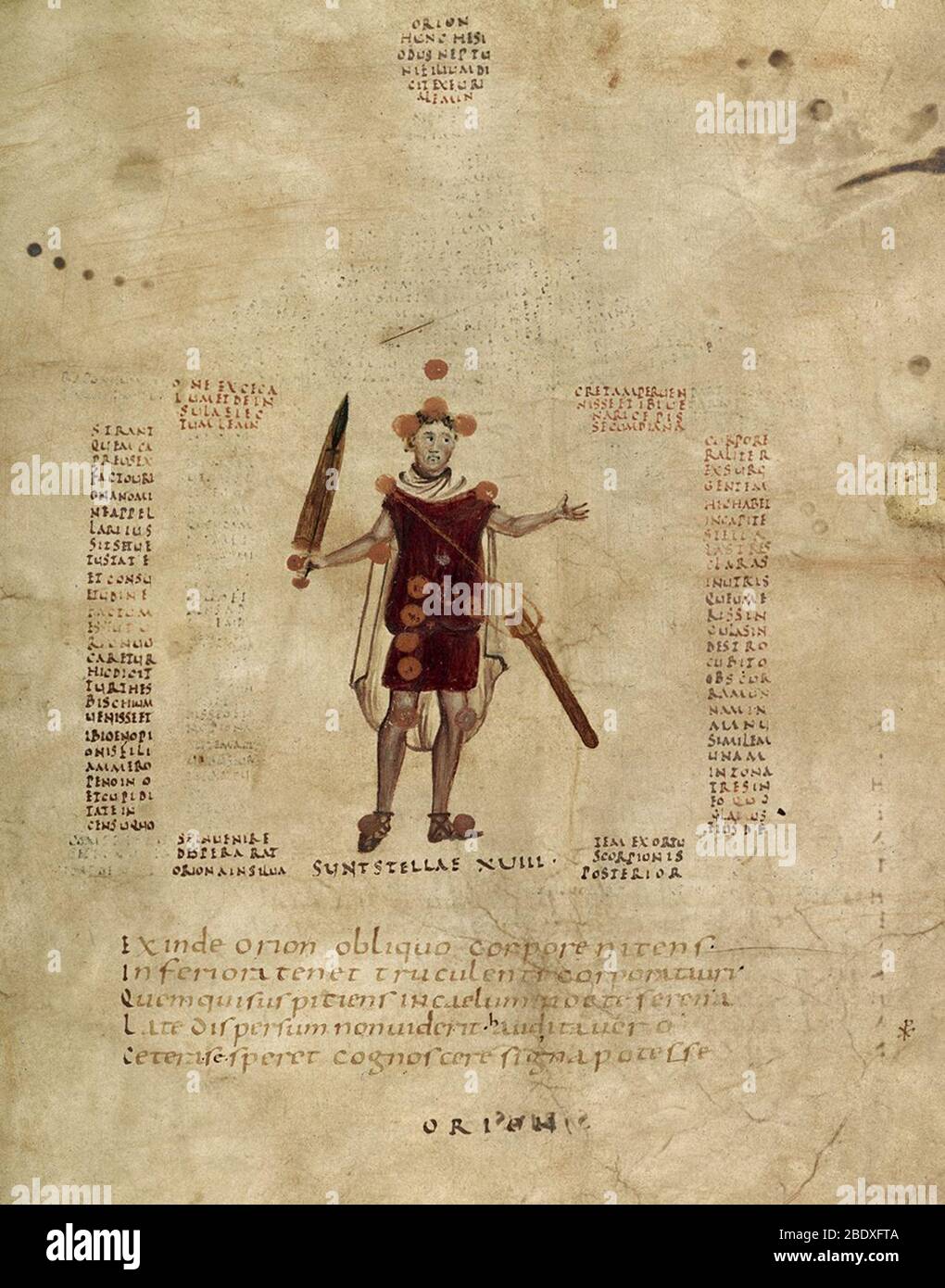 Aratea, Orion Constellation, 9th Century Stock Photo - Alamy