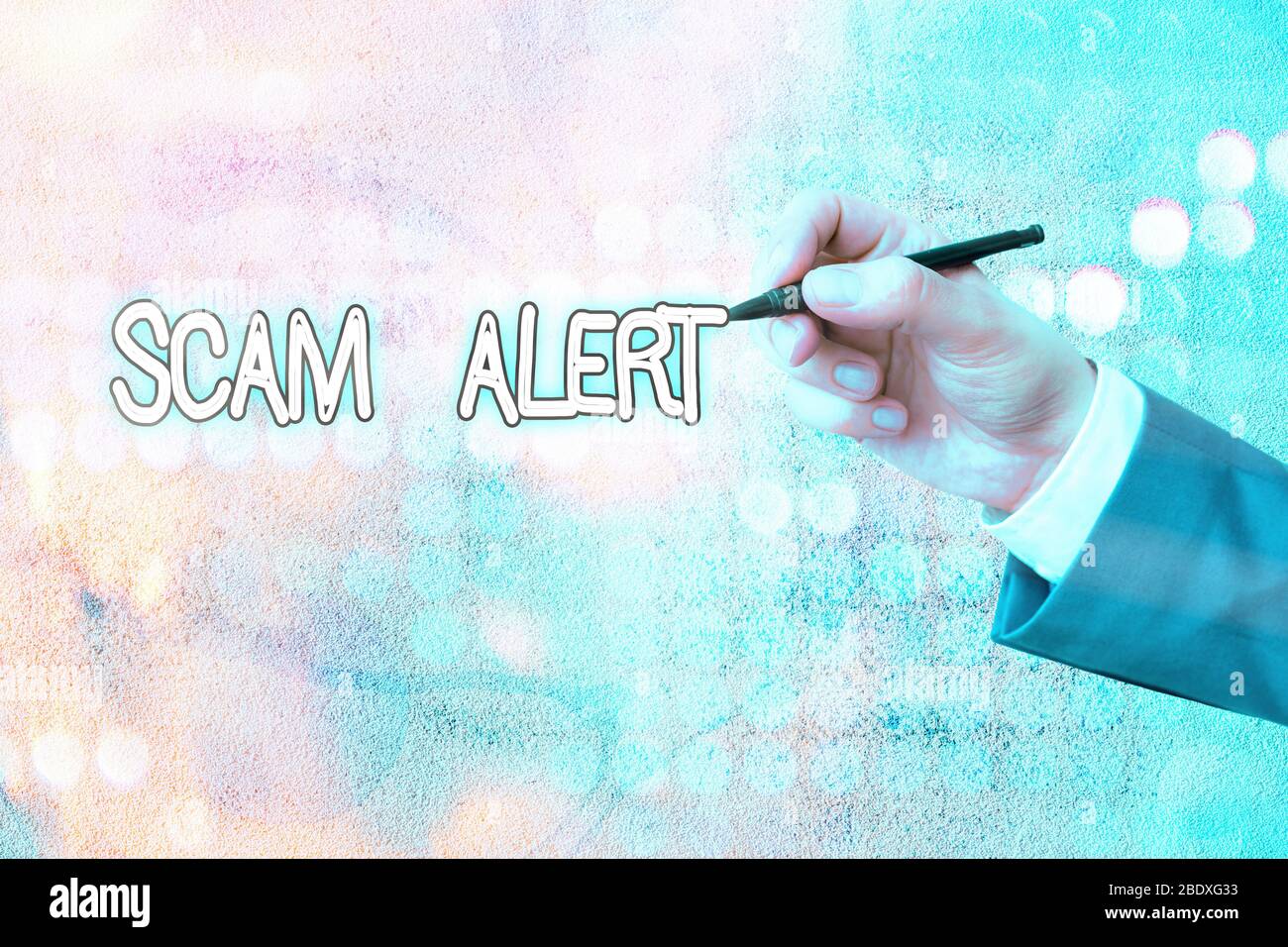 Conceptual hand writing showing Scam Alert. Concept meaning warning ...