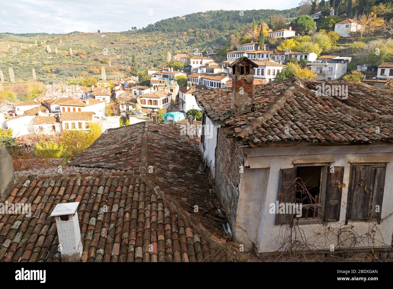 Rustic houses at Sirince (Şirince) in Izmir, Turkey. The village was ...