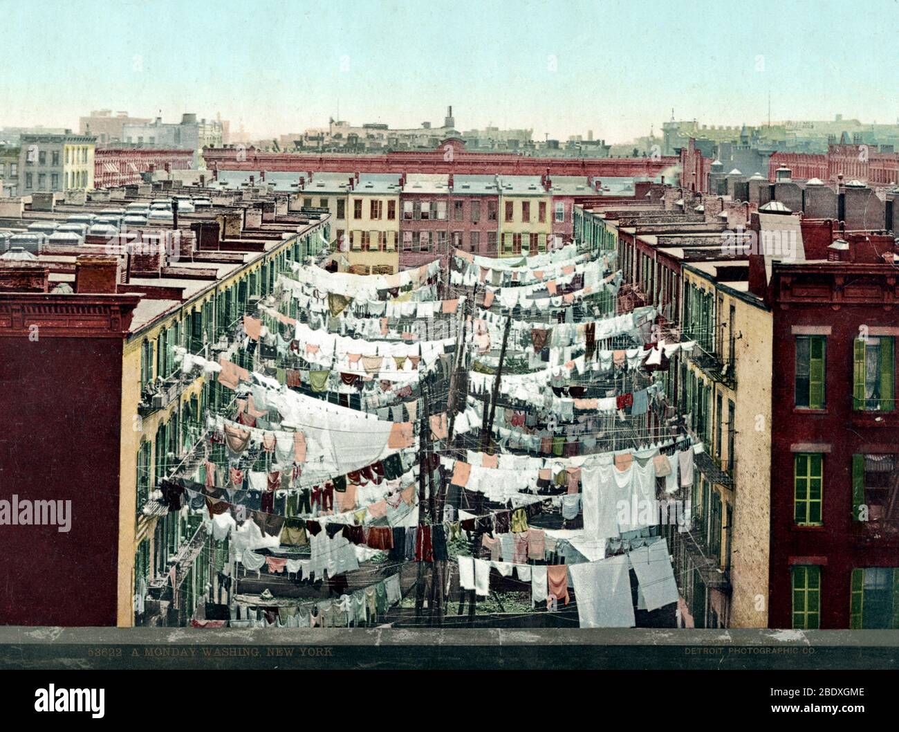 NYC, Clothes Lines, 1900 Stock Photo - Alamy