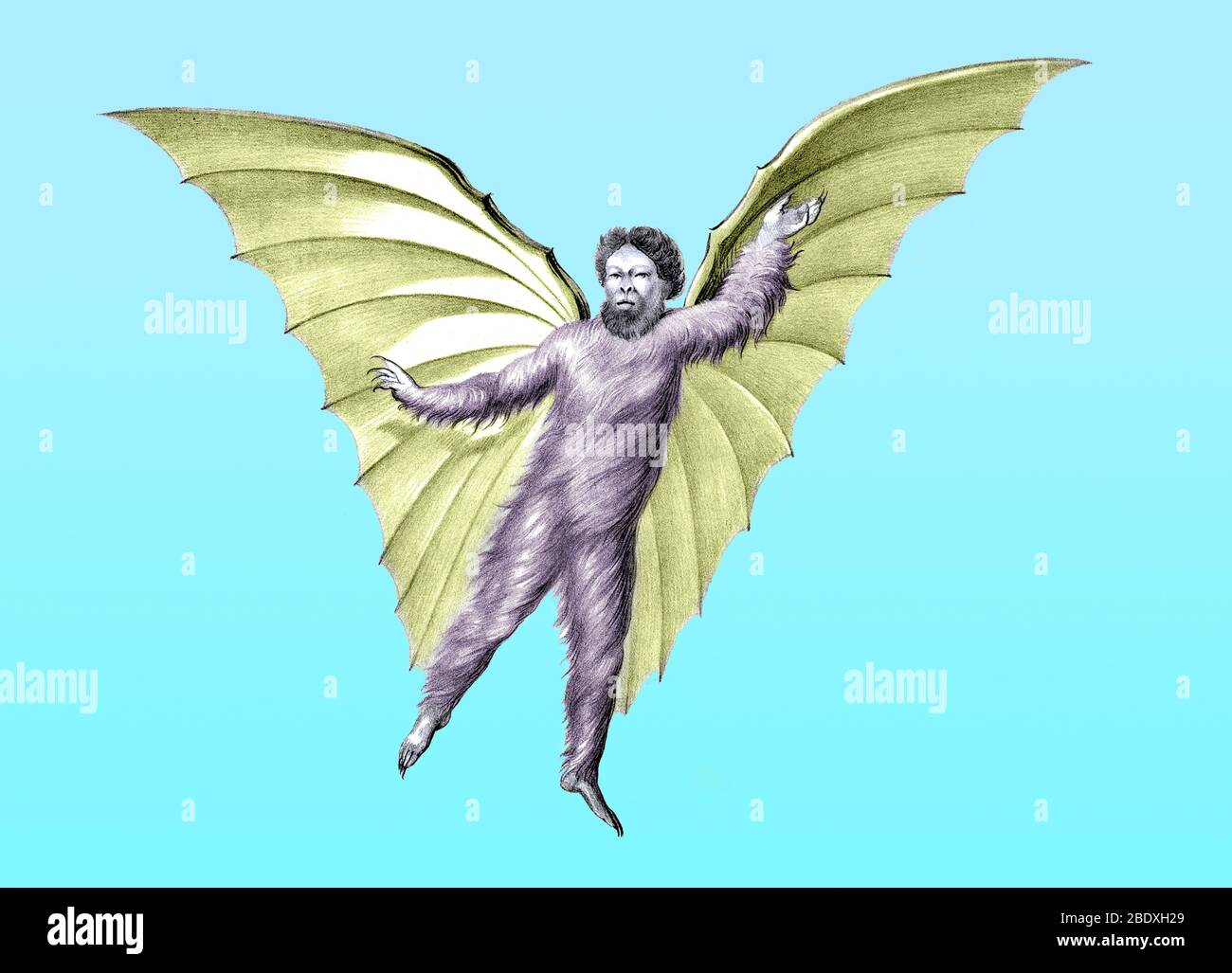 The Great Moon Hoax, Vespertilio-homo Stock Photo - Alamy