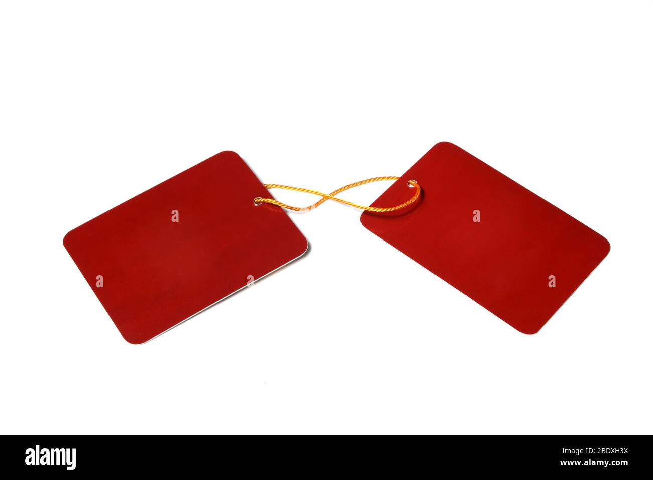 two paper cards together on white background Stock Photo - Alamy