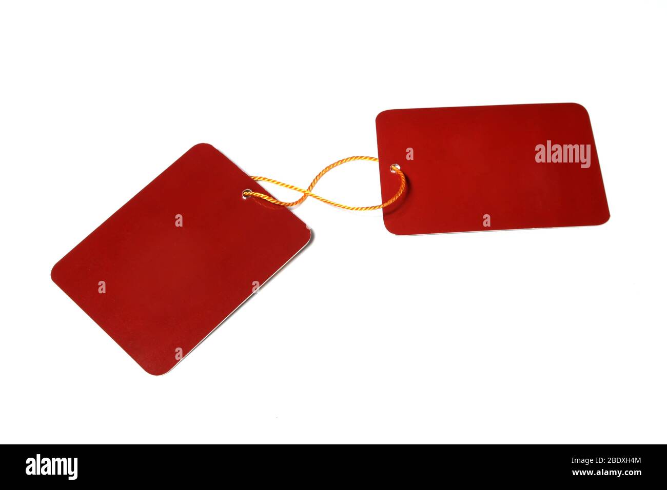 two paper cards together on white background Stock Photo - Alamy