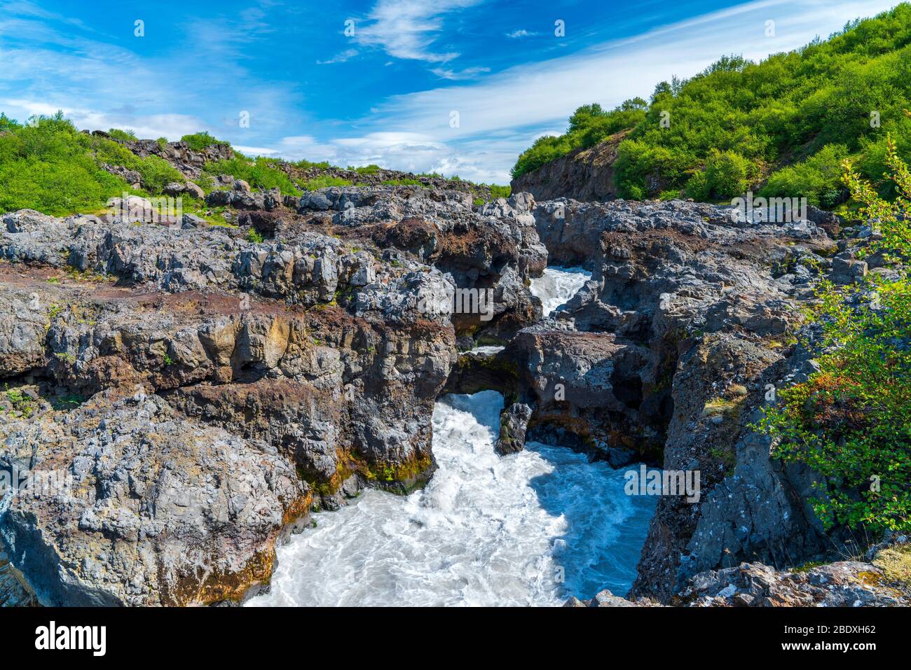 Barnafossar waterfalls hi-res stock photography and images - Alamy