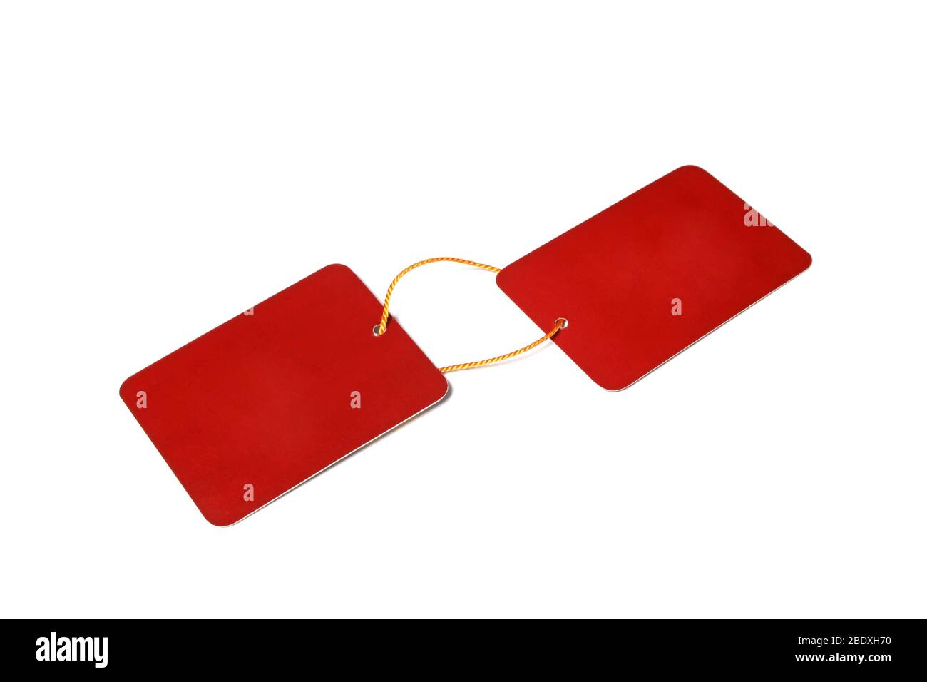 two paper cards together on white background Stock Photo - Alamy