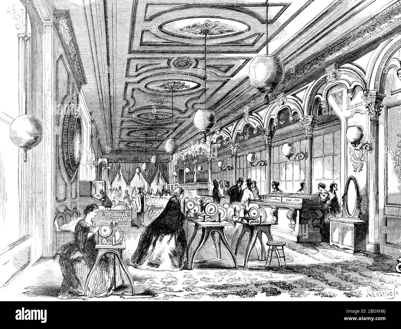 Isaac singer sewing machine Black and White Stock Photos & Images - Alamy