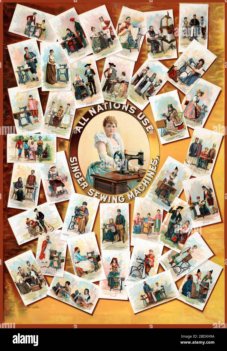 Singer Sewing Machine Advertisement High Resolution Stock Photography ...