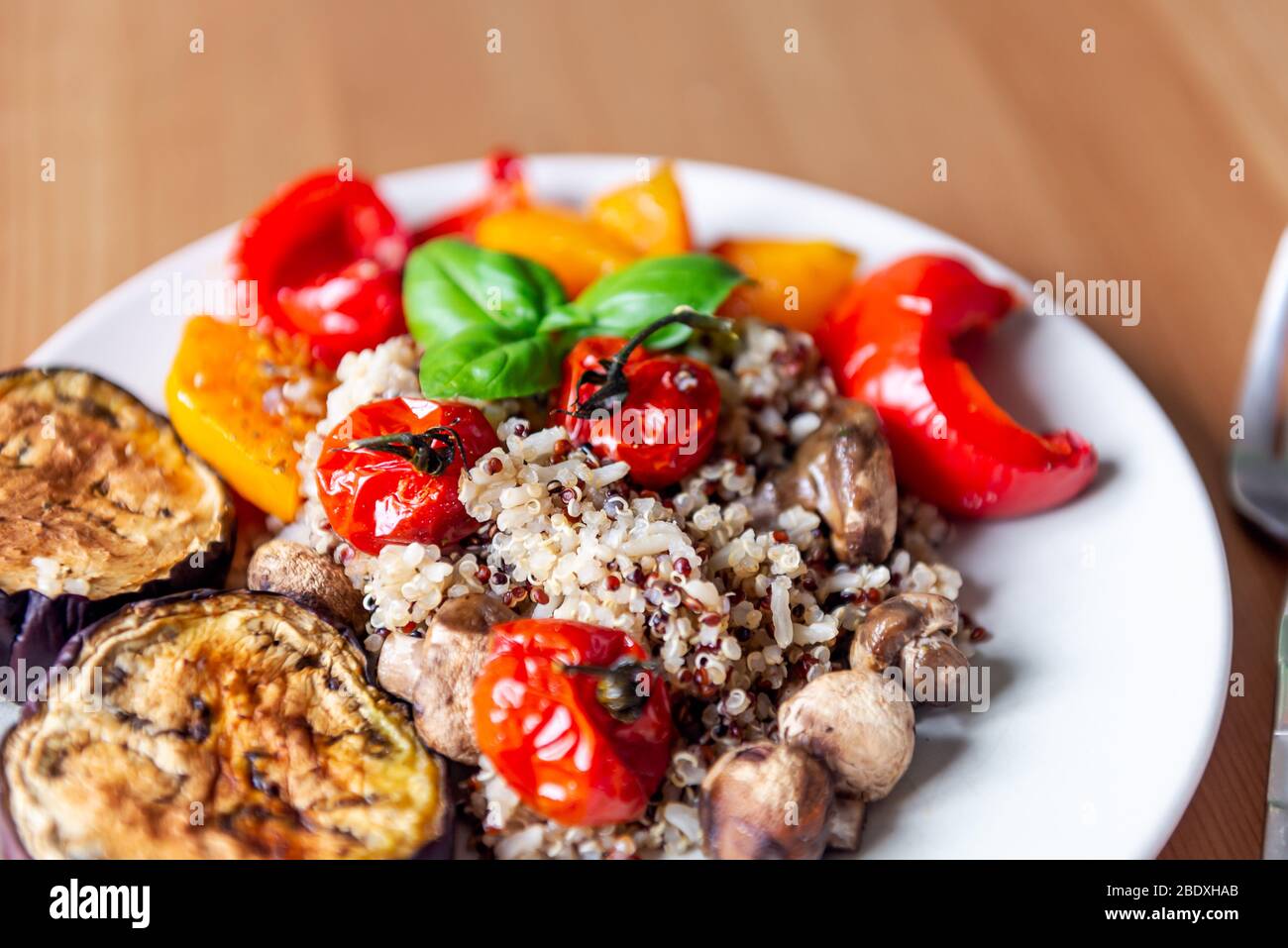 Simple Healthy Detox Dinner from quinoa and different roasted ...