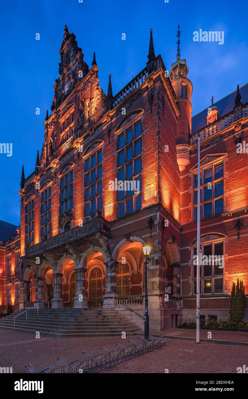 The richly decorated Academy Building, built in the Northern Dutch neo ...