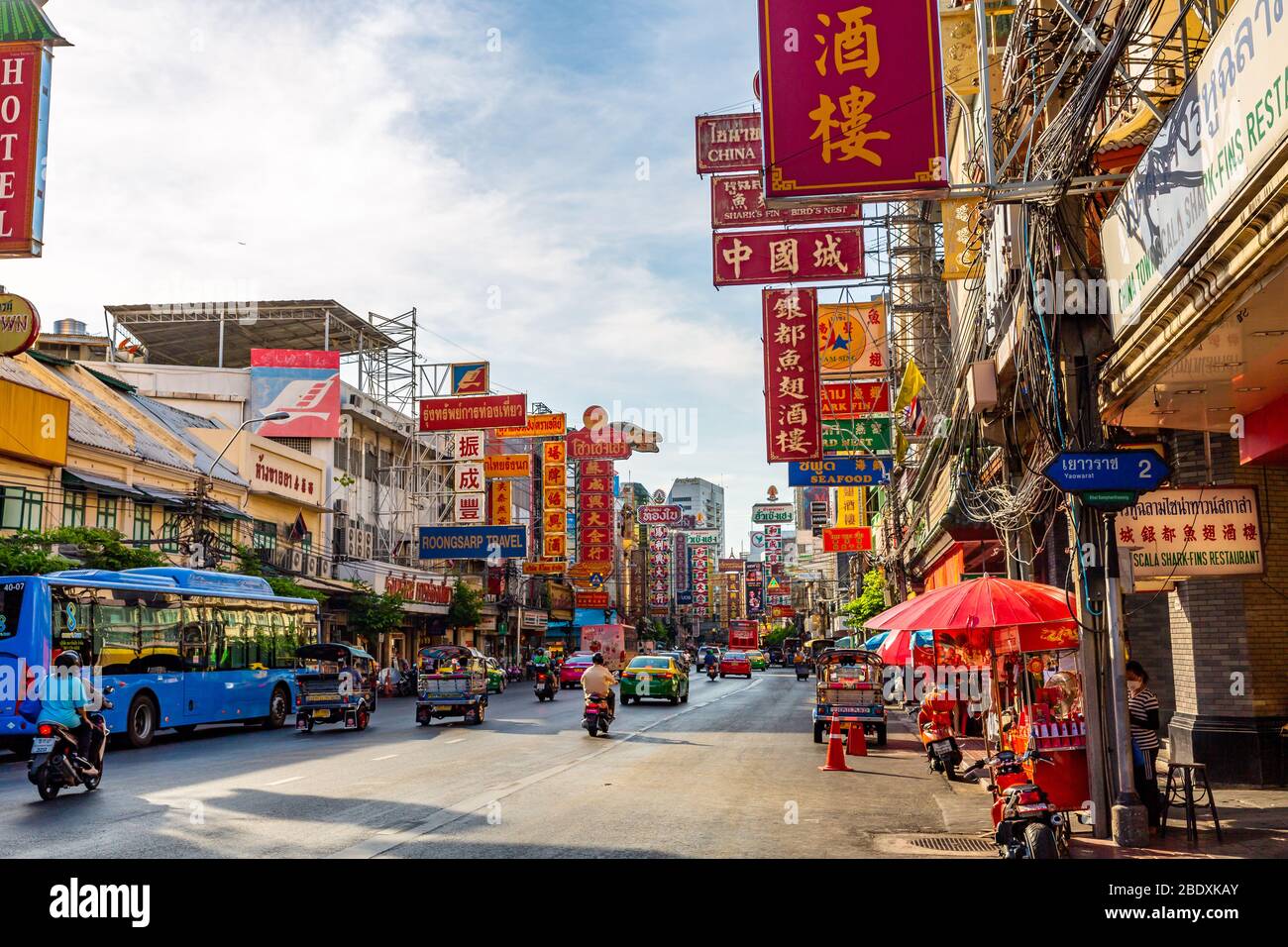 Street market of Chinatown in Bangkok, Thailand Stock Photo - Alamy